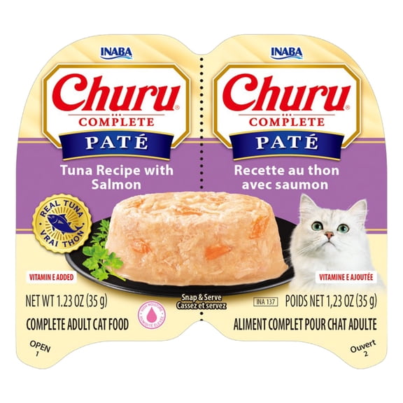(16 pack) INABA Churu Complete Pate Wet Cat Food with Fish Oil, 1.23oz ...