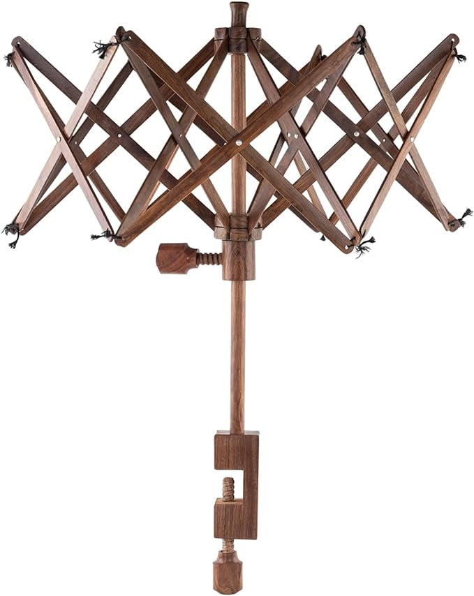 INANOSA 24" Rosewood Umbrella Yarn Swift | Hand Operated Wooden Yarn ...