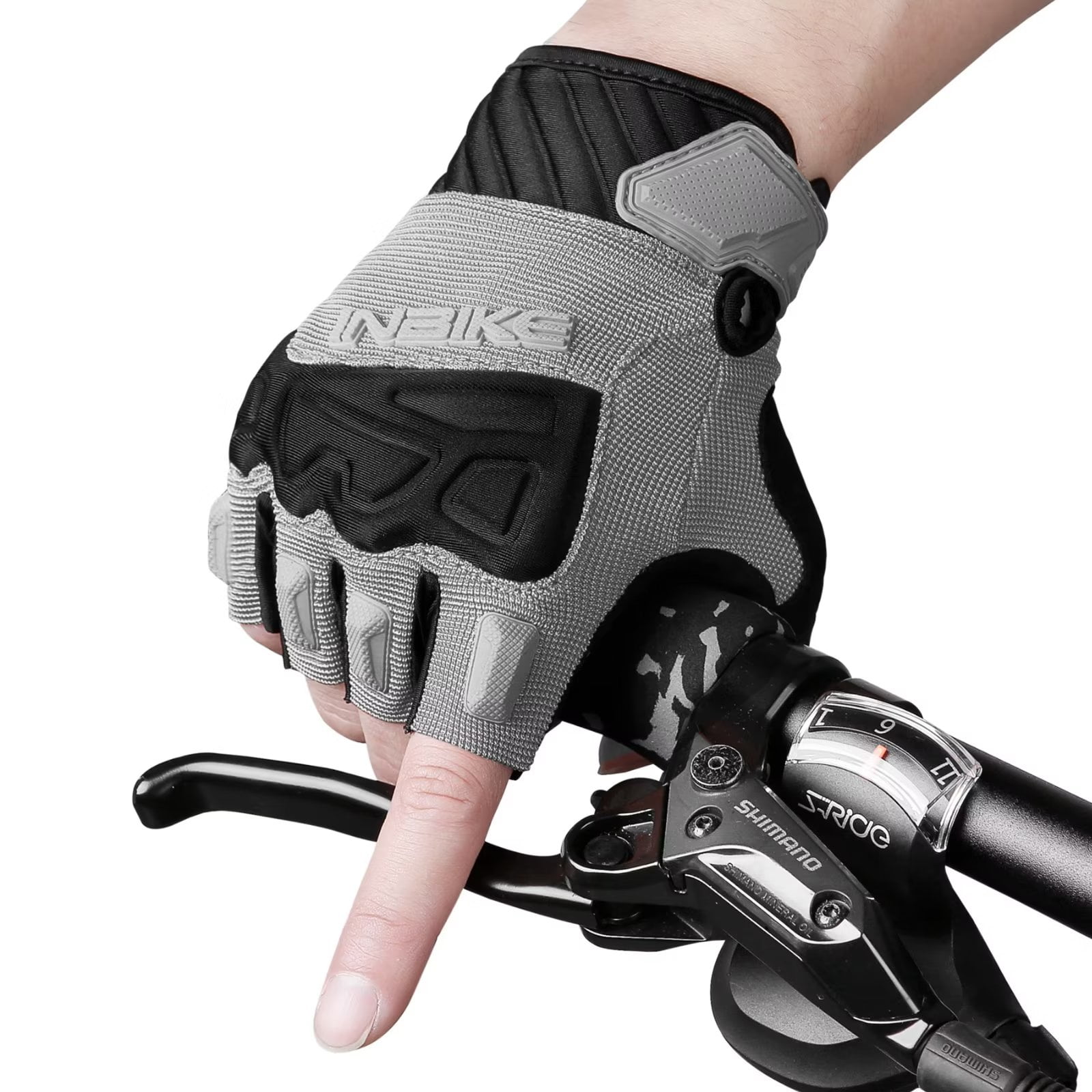 INBIKE Half-Finger Bicycle Gloves Unisex MTB Biking Gloves Grey ...