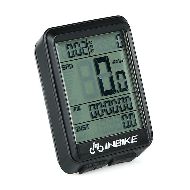 INBIKE Waterproof Wireless Bike Computer - Speedometer with LCD Display, Multifunctional ...