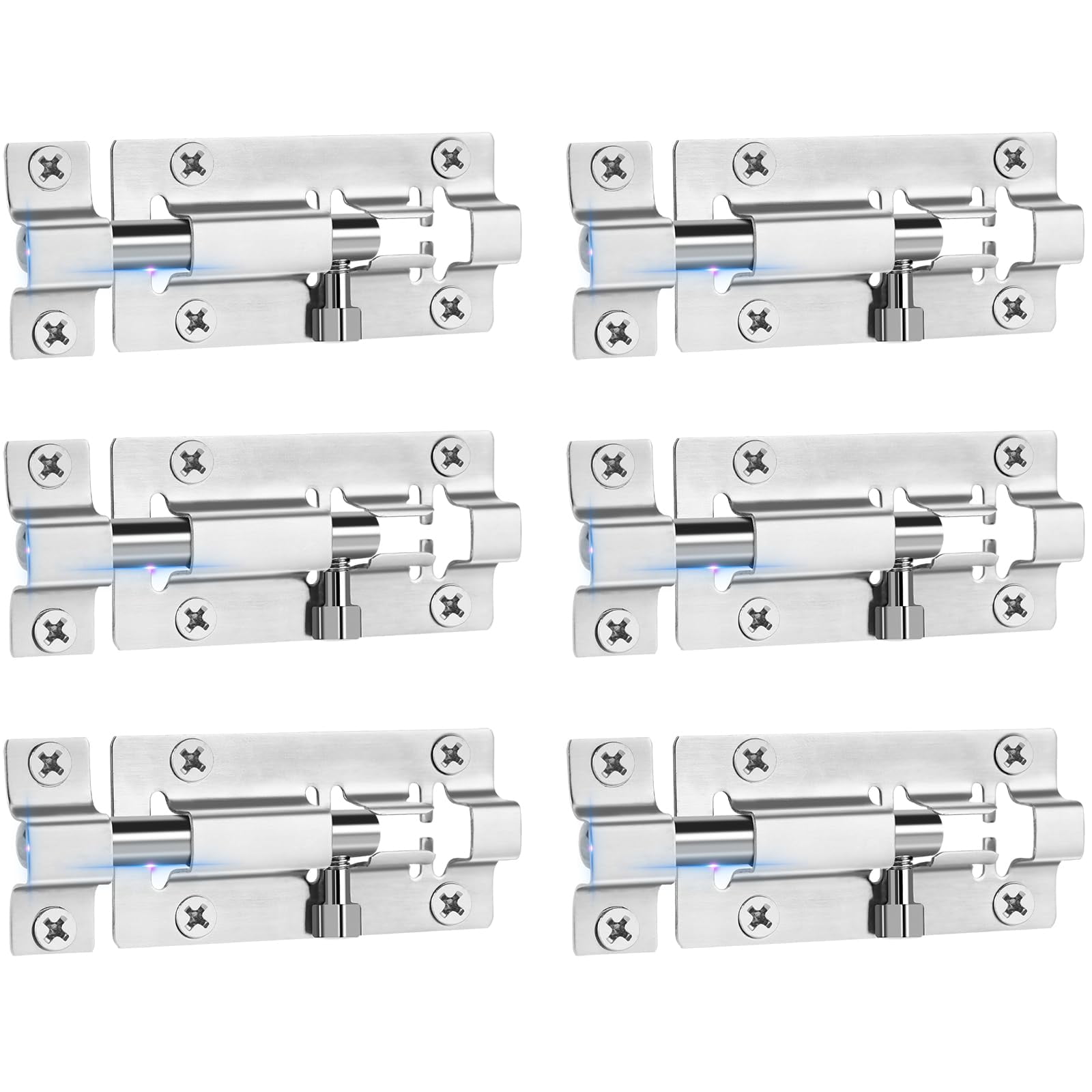 INBOF 6 Pack Slide Lock, 3 Inch Barrel Bolt Latch, Premium Door Bolt ...