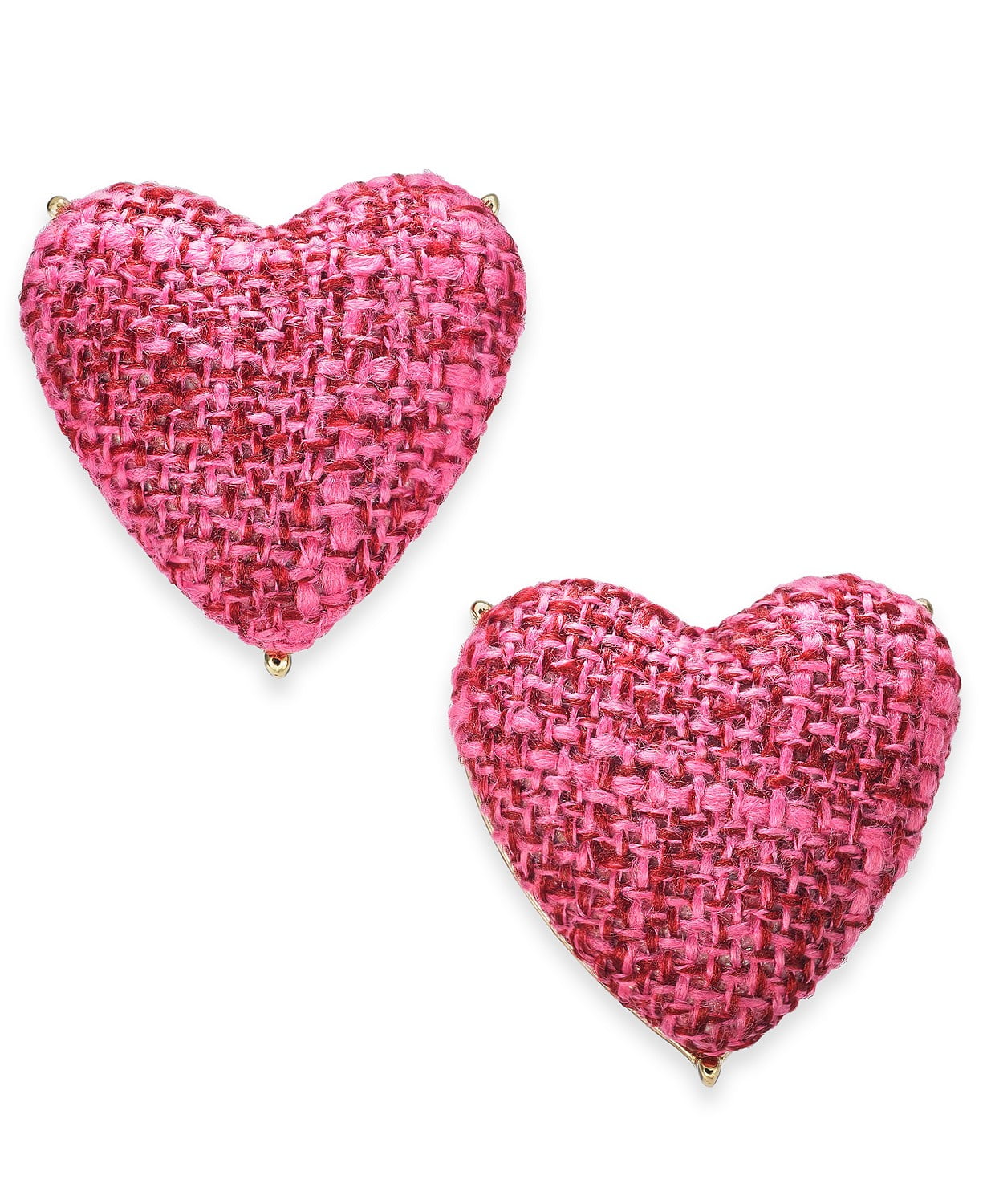 Inc Gold-Tone Mauve Tweed Heart Stud Earrings $29 - Walmart.com