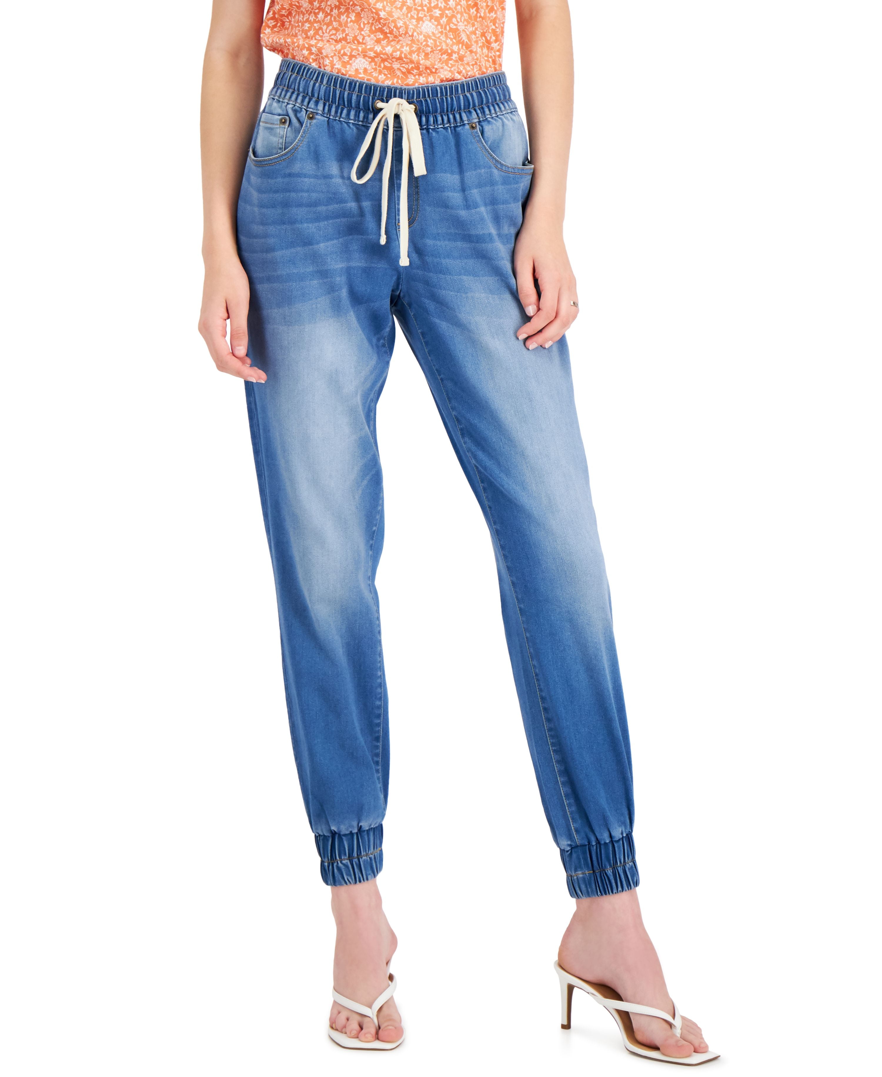 INC International Concepts High Rise Denim Joggers Avior Wash 10 ...