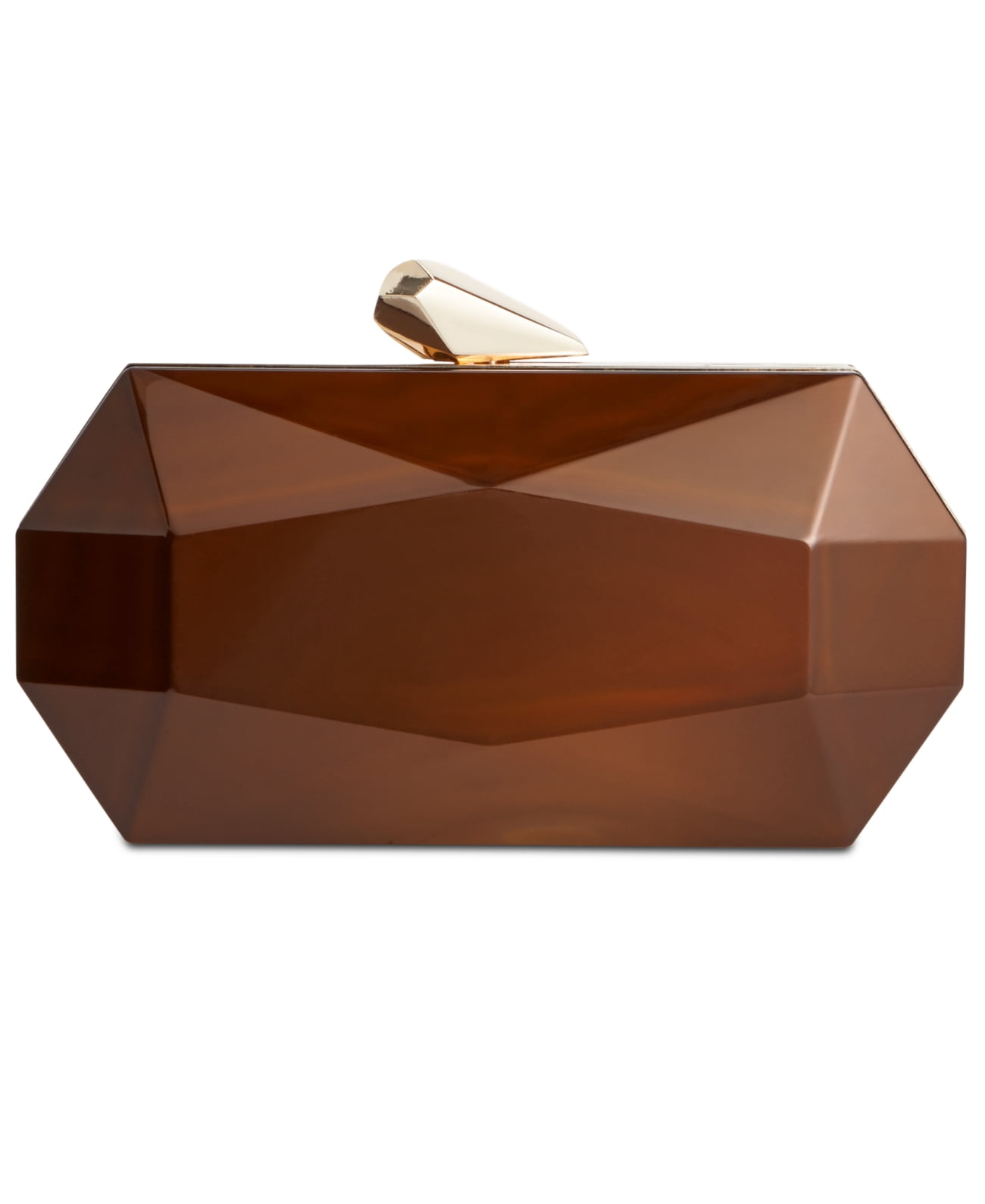 INC International Concepts Nichole Lucite Clutch (Beige/Khaki ...