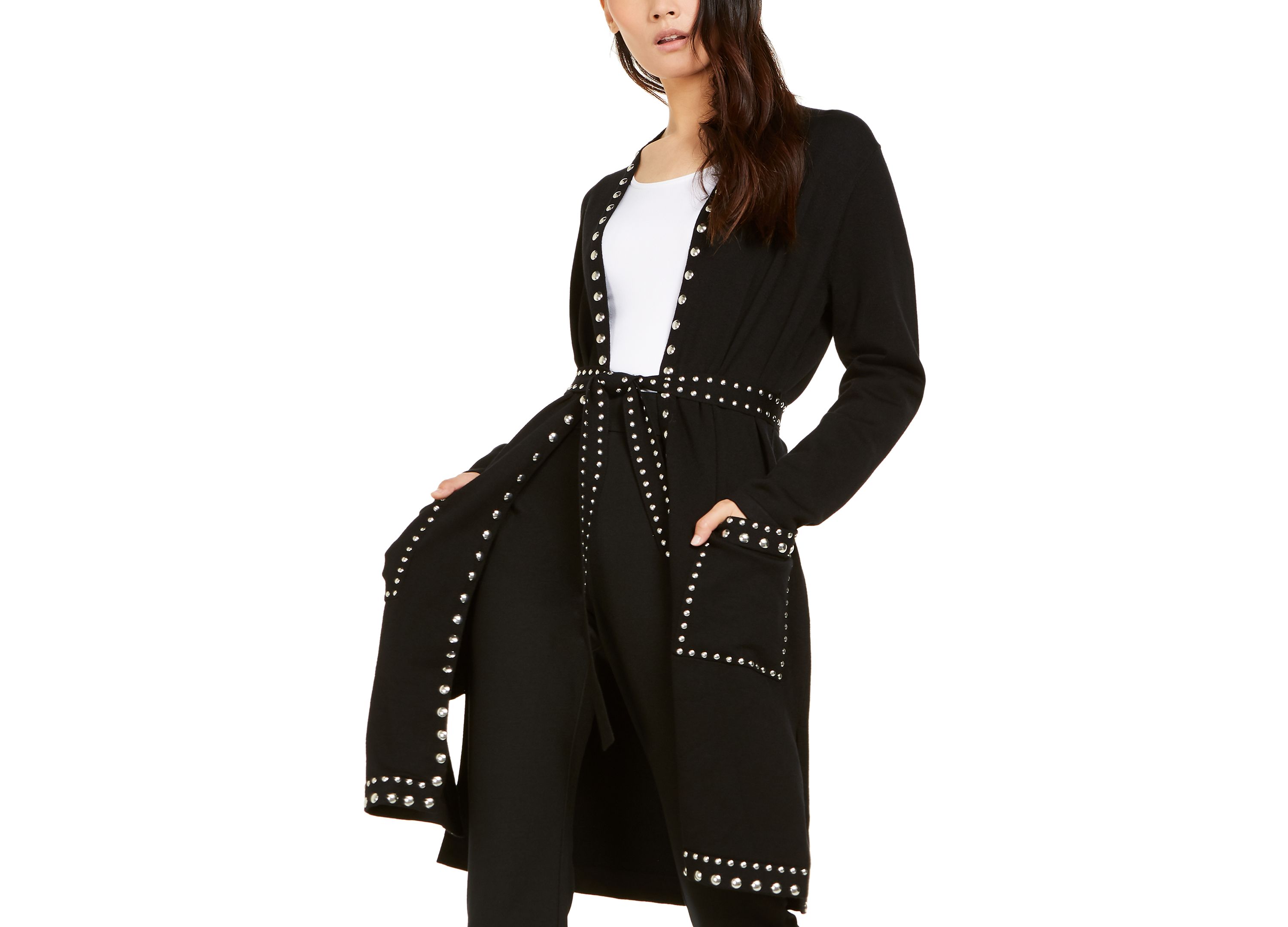 INC International Concepts Petite Studded Completer Cardigan Sweater ...