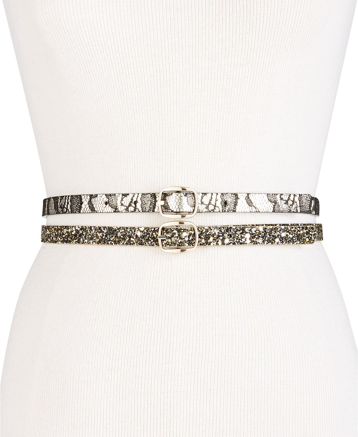 INC International Concepts Women’s Glitter & Lace 2-for-1 Skinny ...
