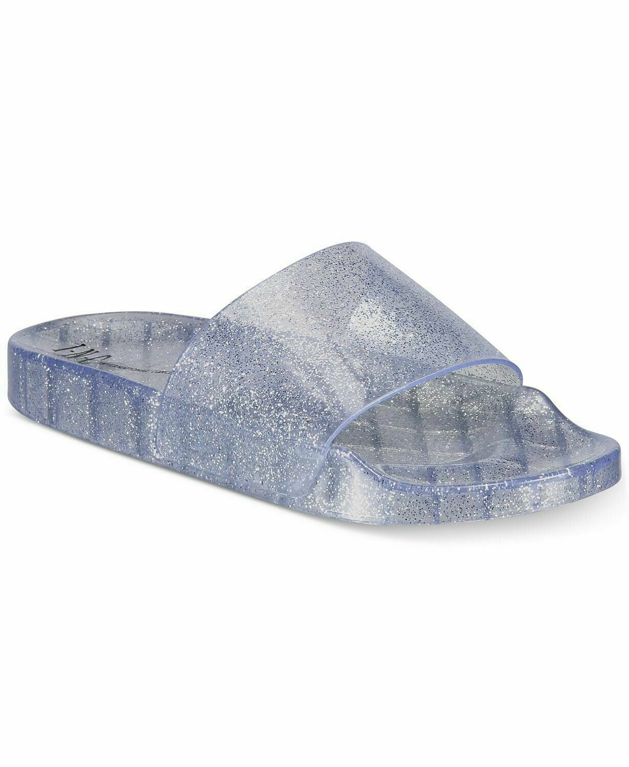 INC International Concepts Women's Glitter Jelly Pool Slides Sandals ...