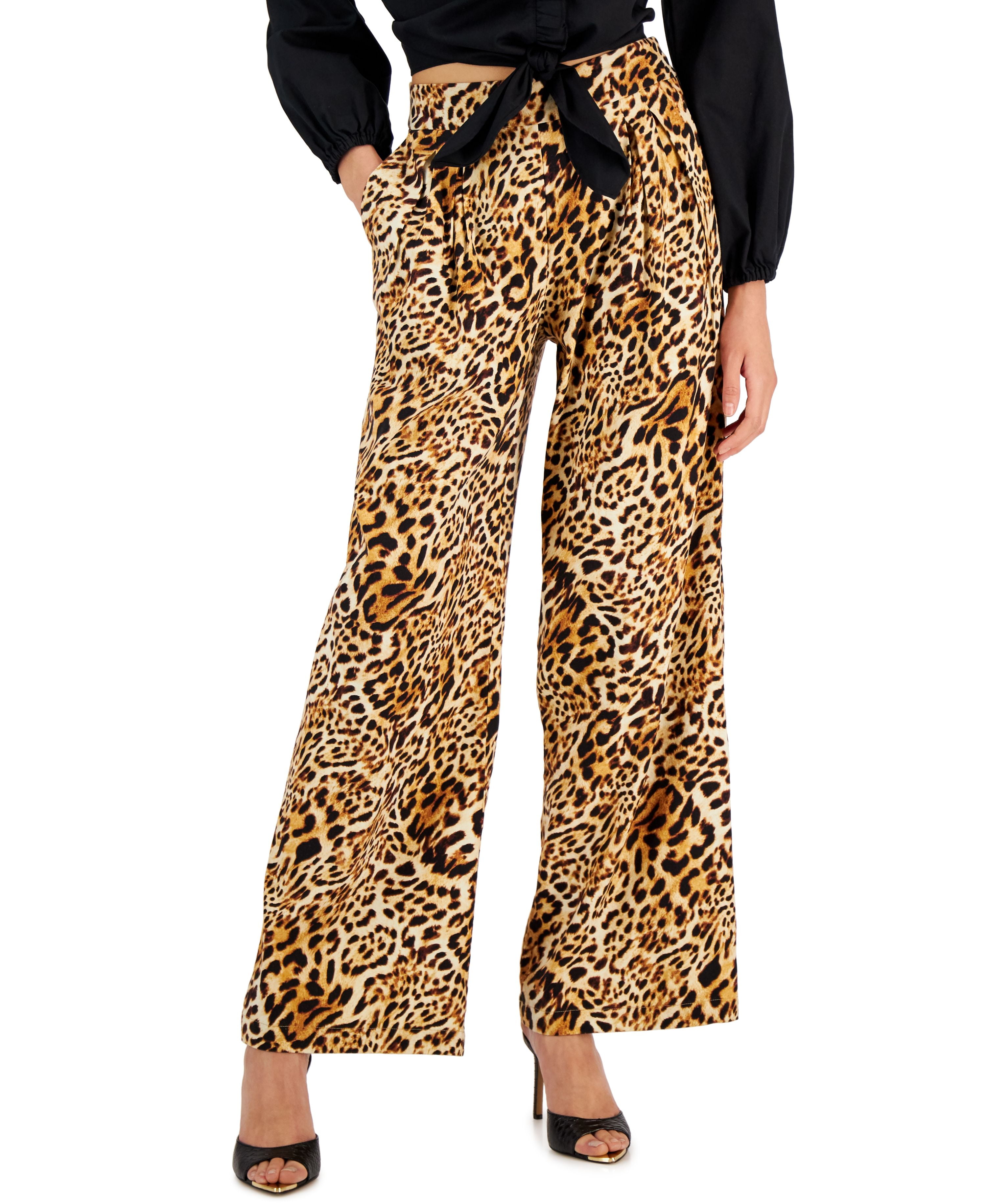 INC International Concepts Womens Cheetah Print Wide Leg Pull On Pants ...