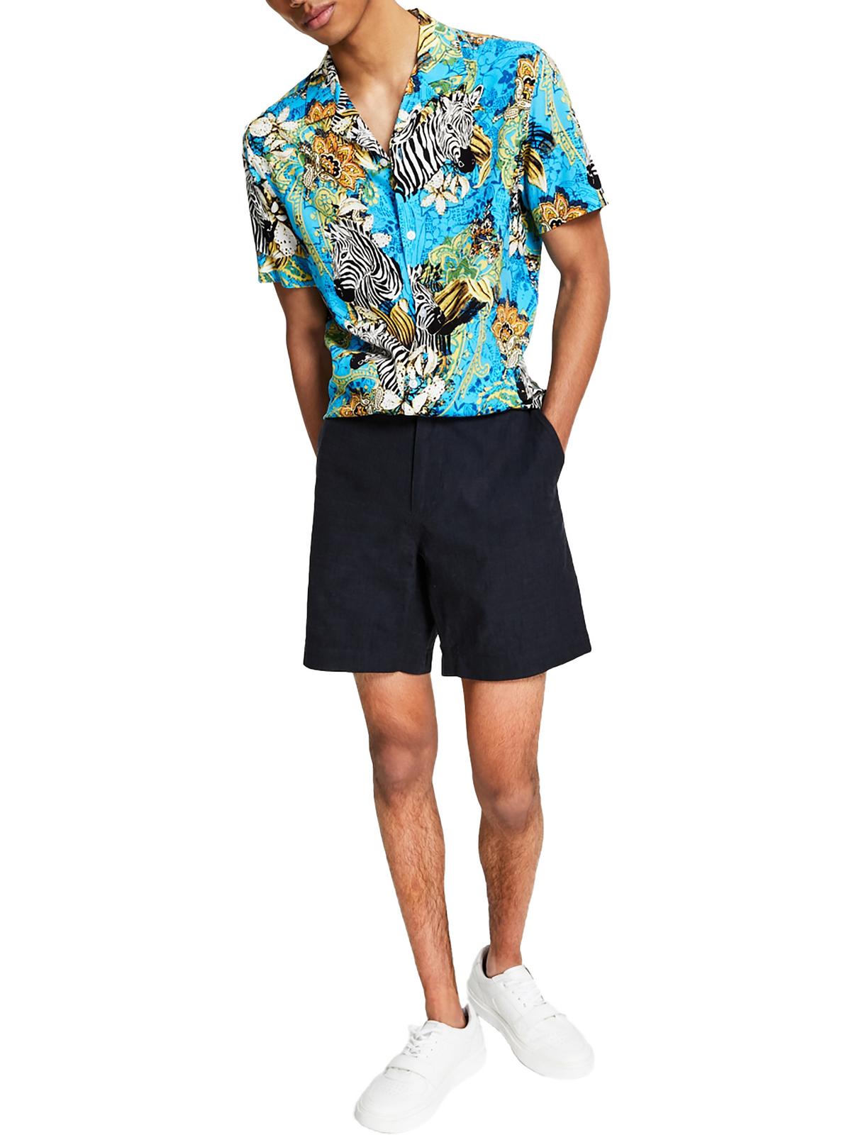 INC Mens Chambray 7" Inseam Flat Front - Walmart.com