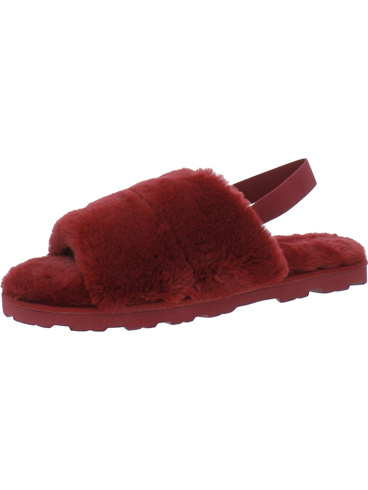 INC Mens Faux Fur Indoor/Outdoor Slingback Slippers - Walmart.com