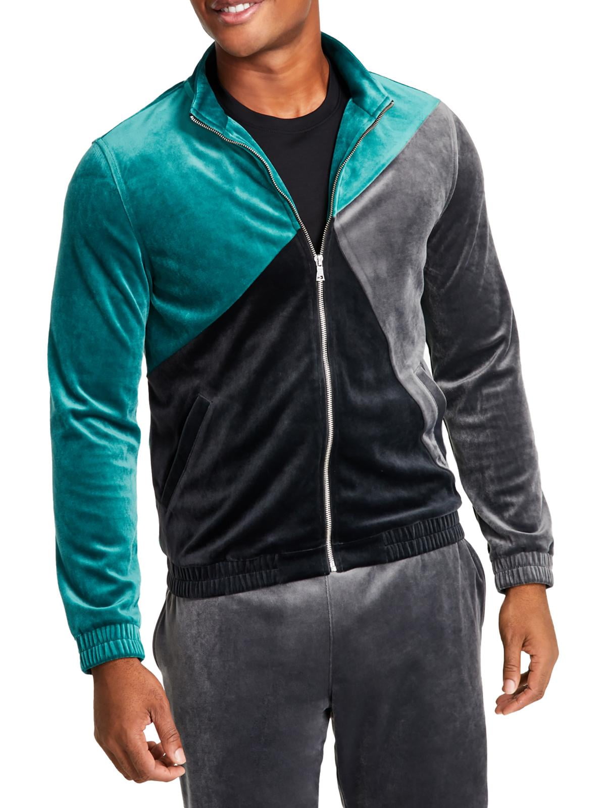 INC Mens Velour Colorblock Track Jacket - Walmart.com