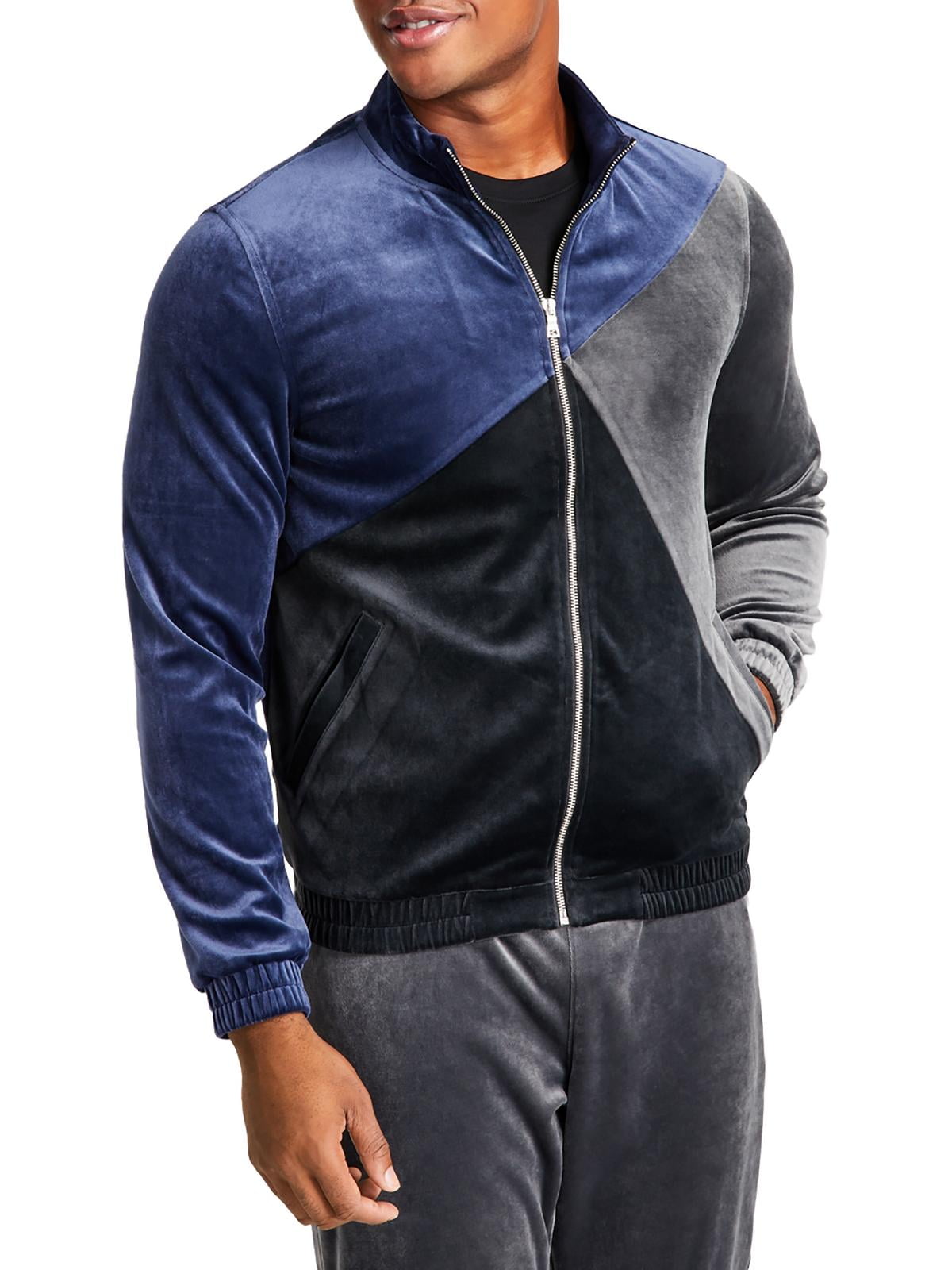 INC Mens Velour Colorblock Track Jacket - Walmart.com
