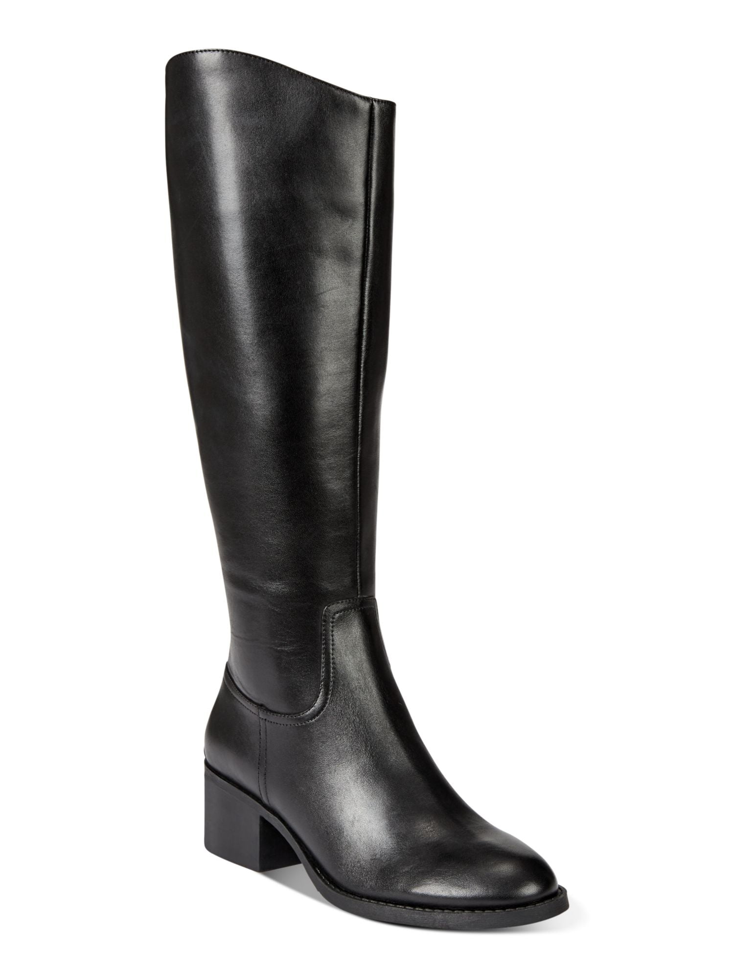 INC Womens Black Asymmetrical Line Cushioned Button Accent Cerie Round ...