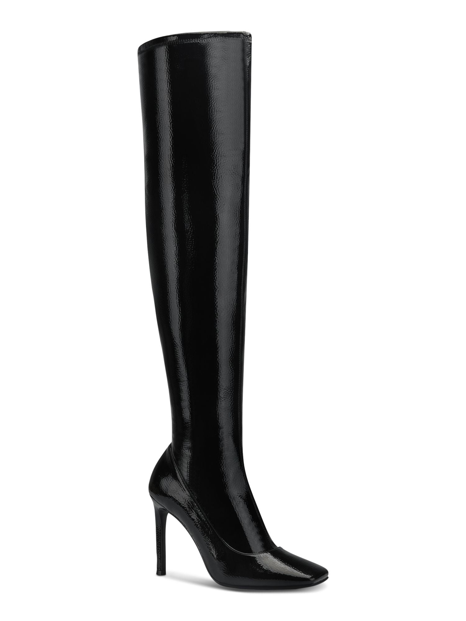 INC Womens Black Flexible Sole Cushioned Keenah Square Toe Stiletto Zip ...