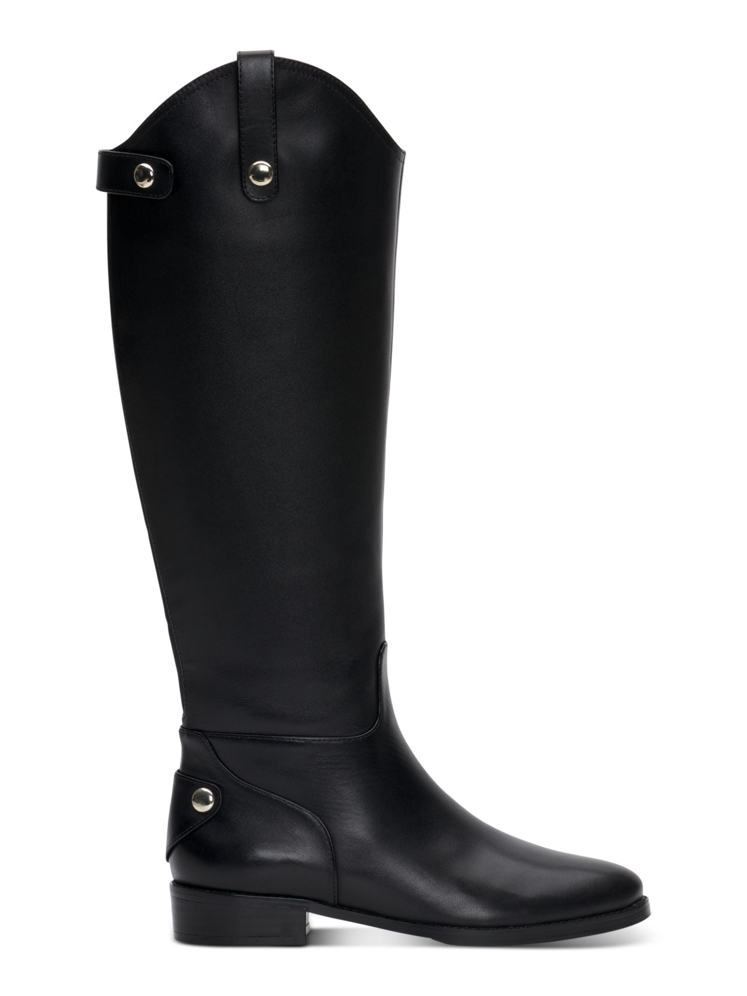 INC Womens Black Pull Tabs Goring Snap Details Asymmetrical Cushioned ...