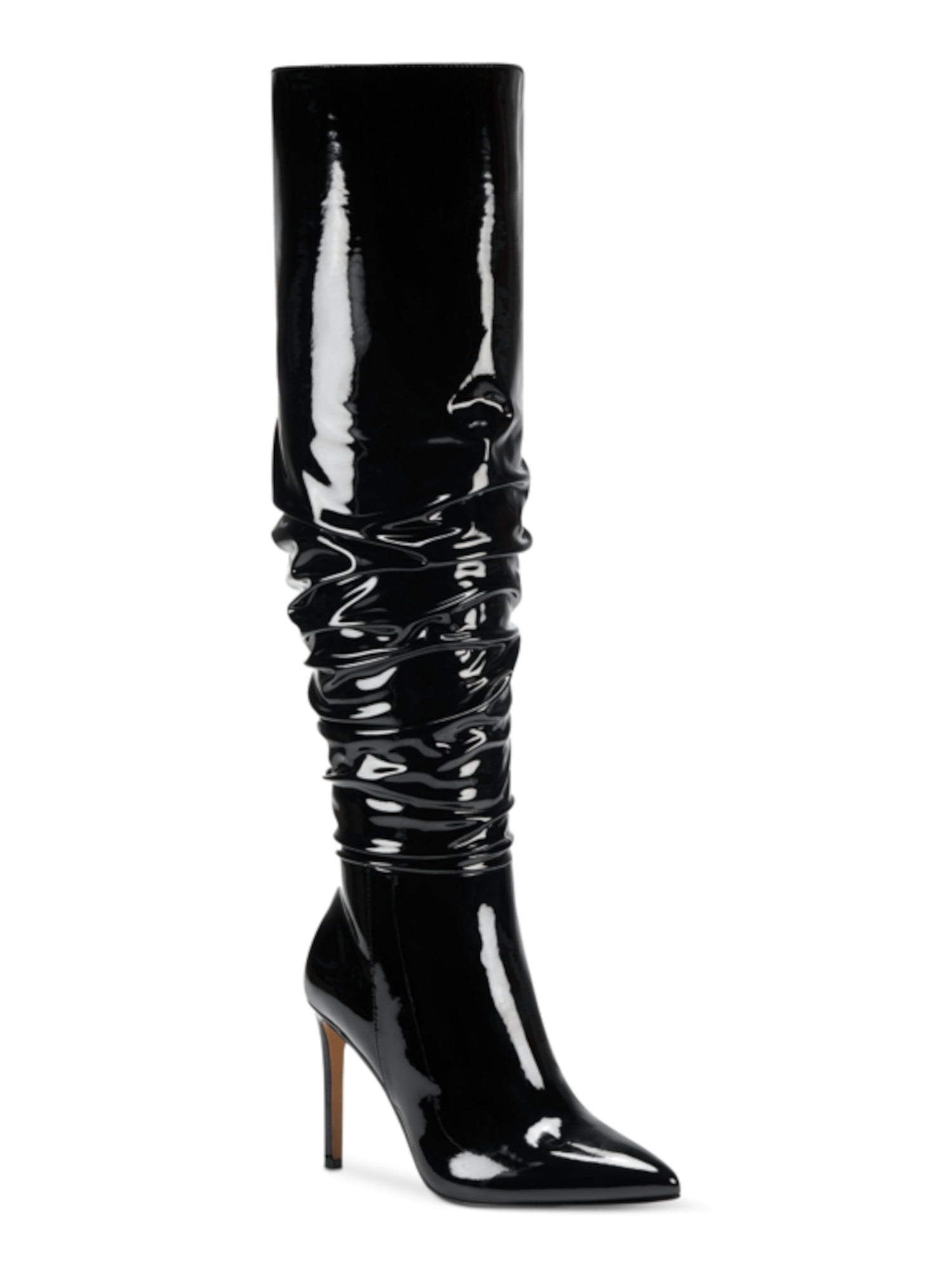 INC Womens Black Slouch Cushioned Iyonna Pointed Toe Stiletto Zip-Up ...