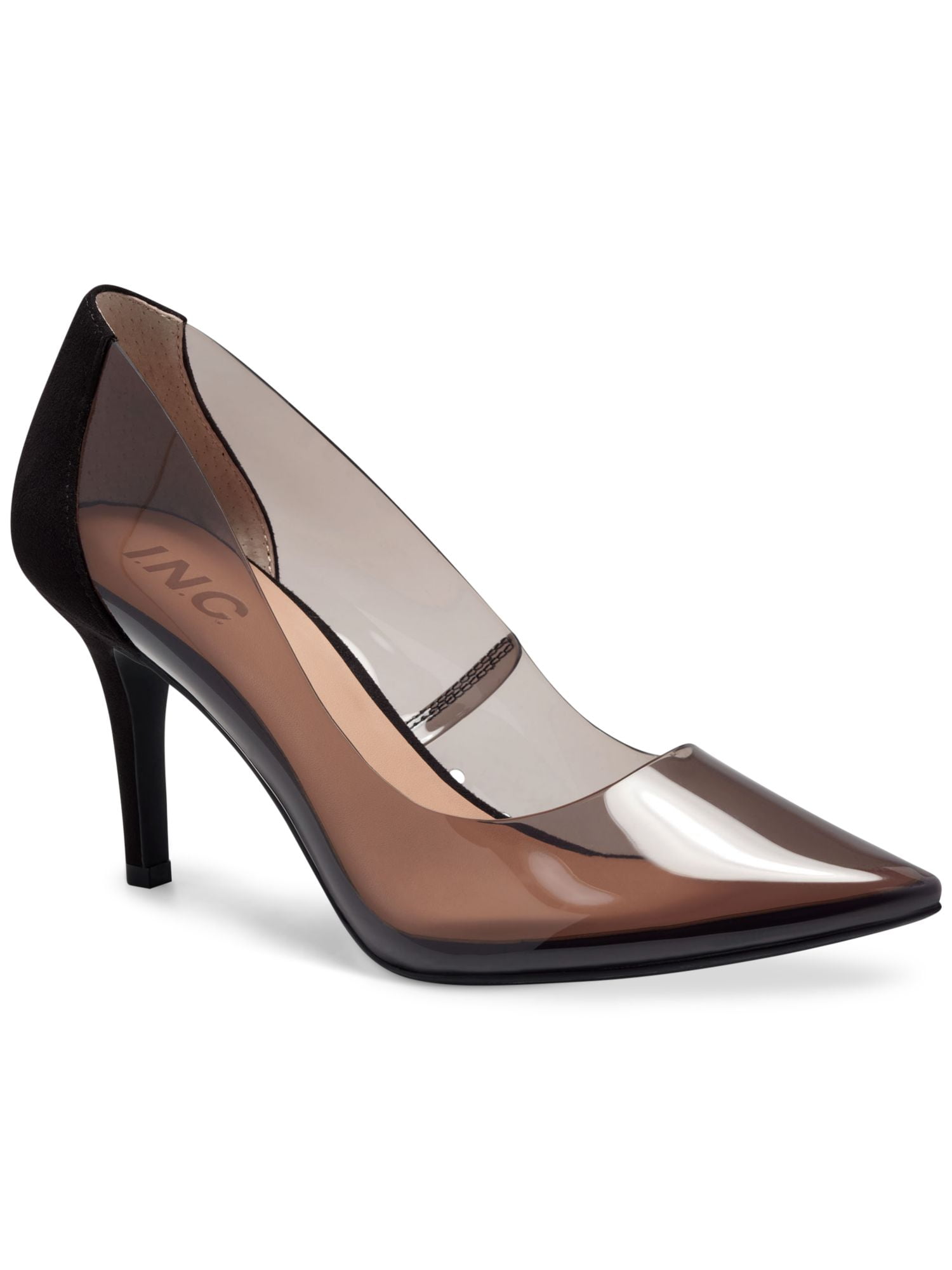 INC Womens Black Translucent Padded Zitah Pointed Toe Stiletto Slip On ...