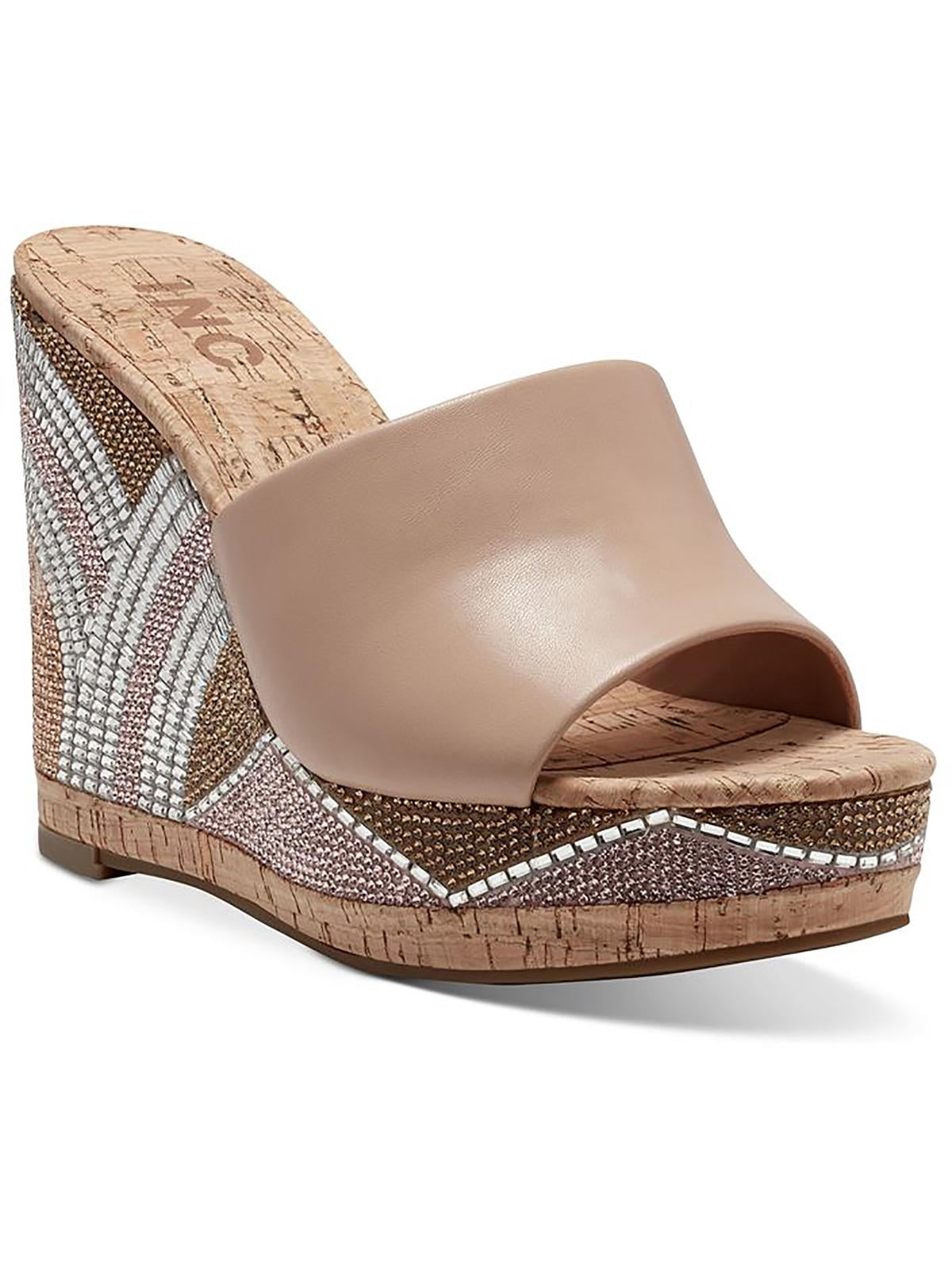 INC Womens Cadie Faux Leather Platform Wedge Heels - Walmart.com
