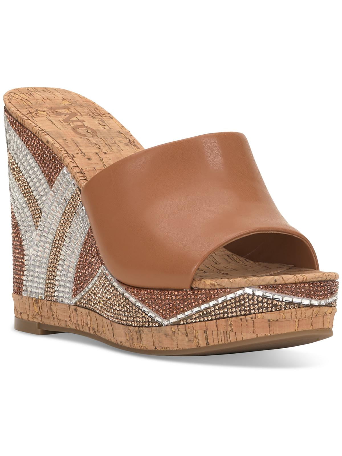 INC Womens Cadie Faux Leather Platform Wedge Heels - Walmart.com