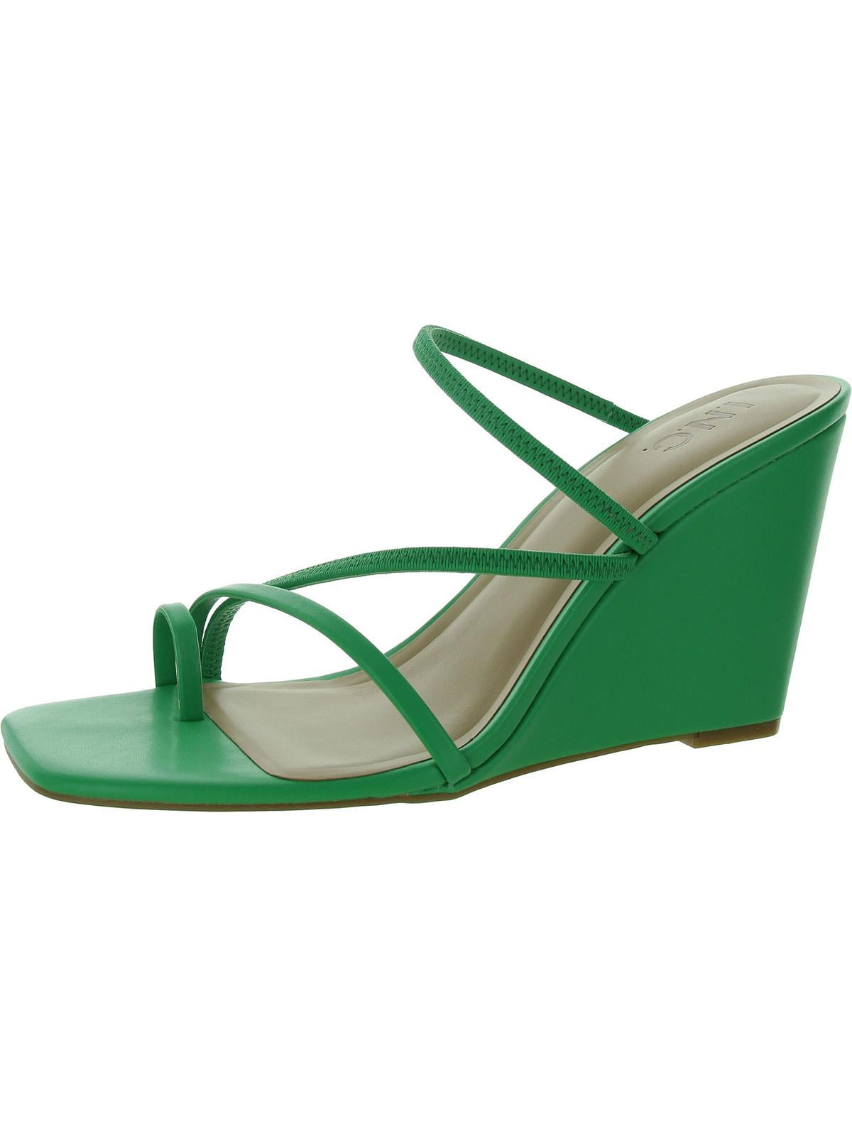 INC Womens Eiana Toe Loop Faux Leather Slingback Sandals - Walmart.com