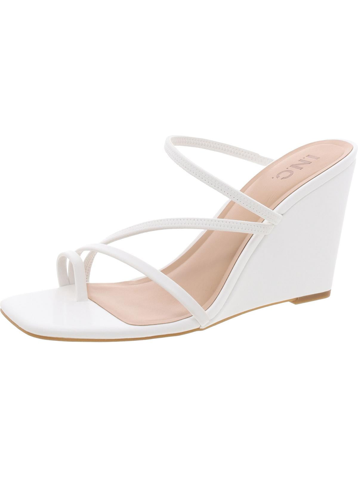 INC Womens Eiana Toe Loop Faux Leather Slingback Sandals - Walmart.com