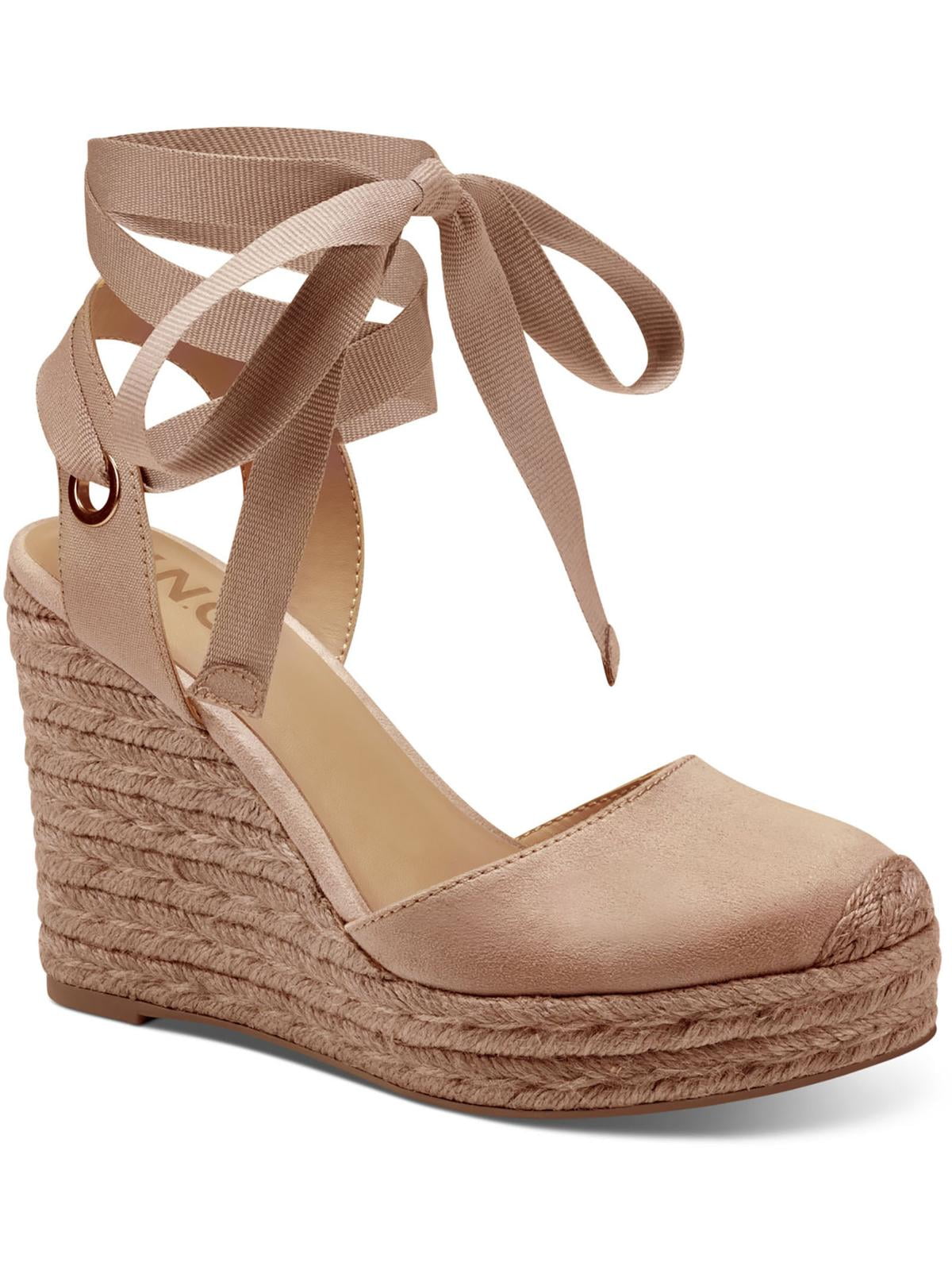 INC Womens Maisie Faux Suede Padded Insole Wedge Sandals - Walmart.com