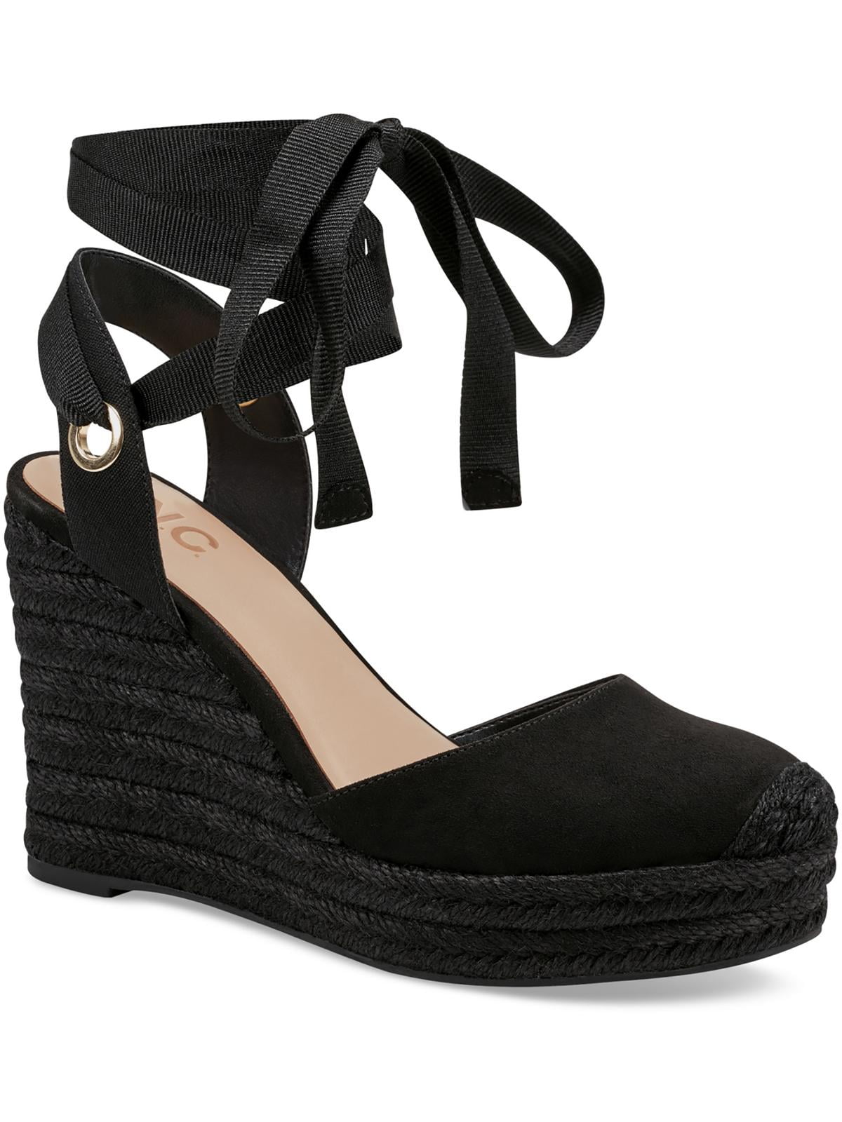 INC Womens Maisie Faux Suede Padded Insole Wedge Sandals - Walmart.com