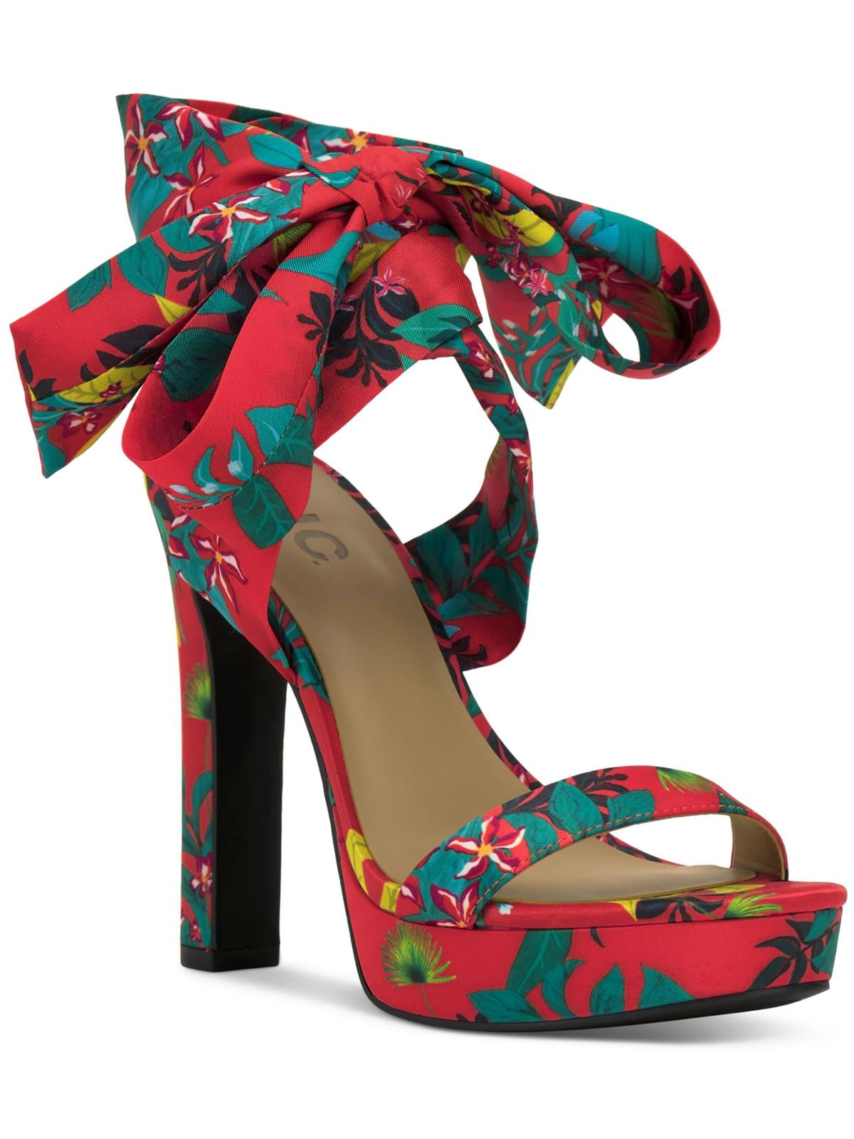 INC Womens Noyar Satin Ankle Tie Platform Sandals - Walmart.com