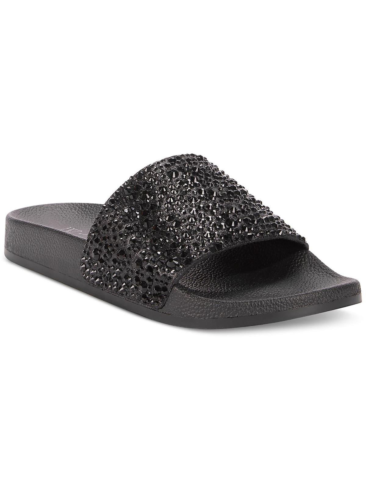 INC Womens Peymin Rhinestone Slip On Pool Slides - Walmart.com