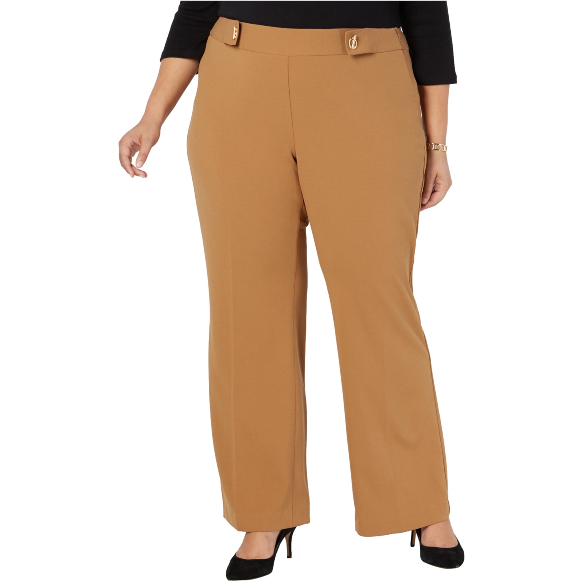 INC Womens Plus Embellished Wide Leg Pants Title: 16W/Salty Nut ...