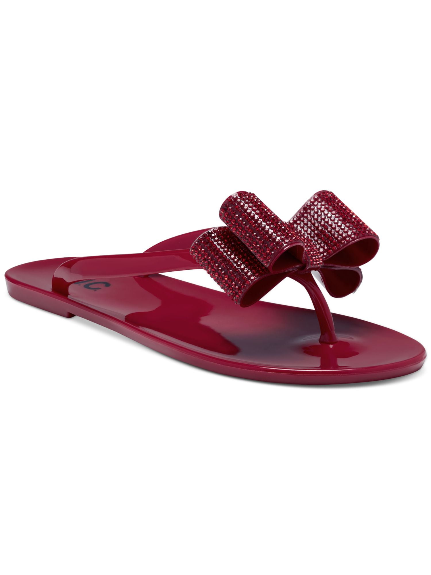 INC Womens Red Bow And Rhinestone Accents Slip Resistant Comfort Madena ...