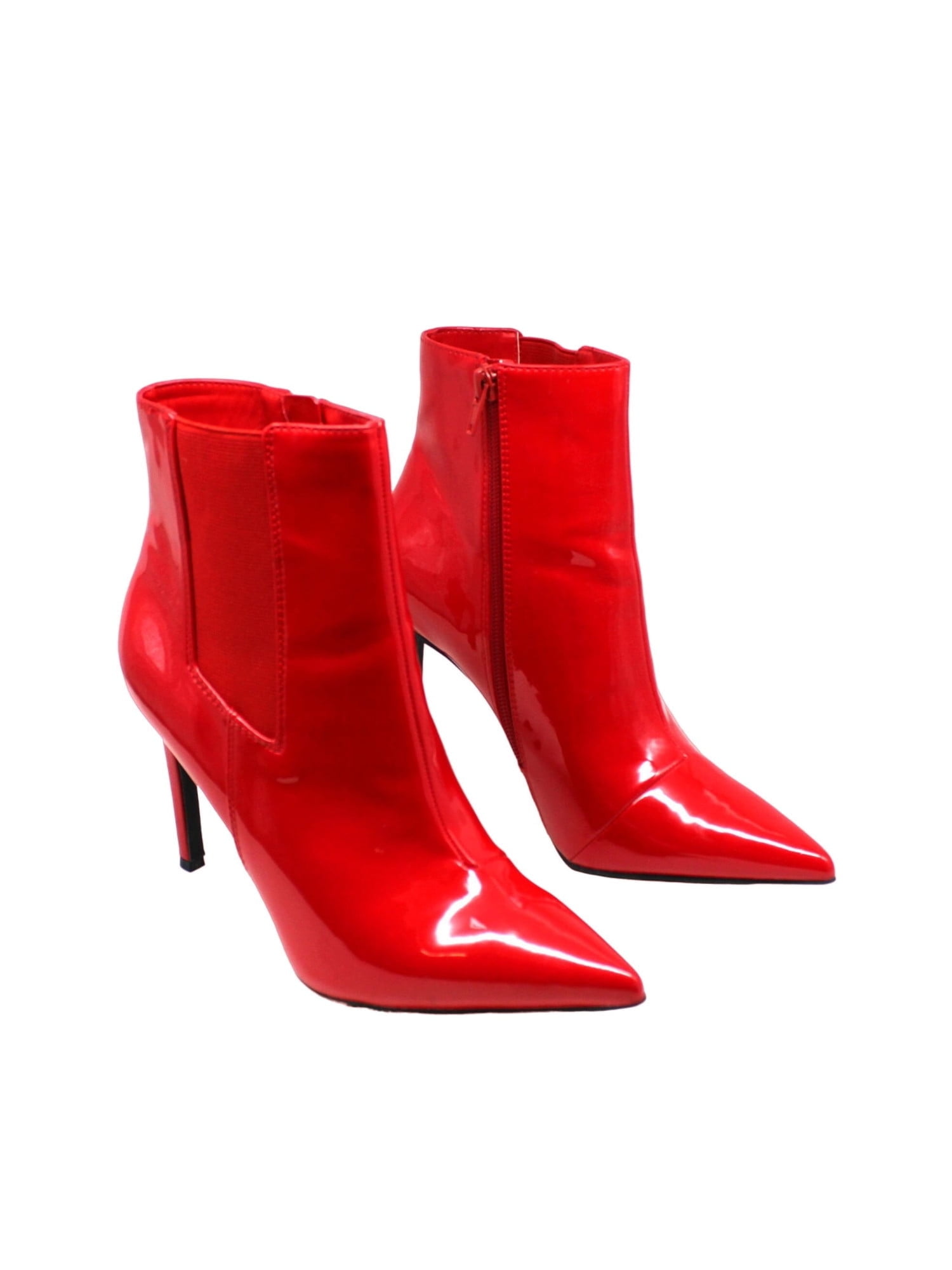 INC Womens Red Comfort Goring Katalina Pointed Toe Stiletto Zip-Up ...