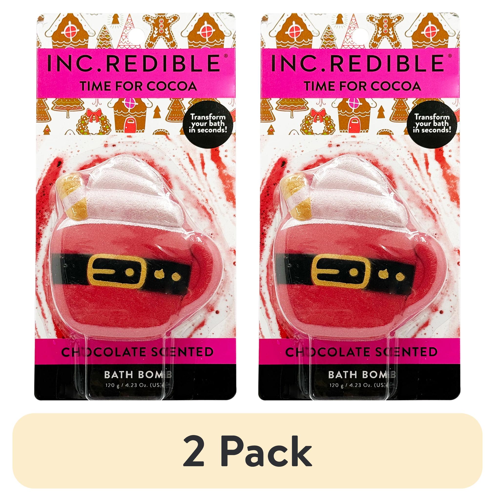 (2 pack) INC.redible Time For Cocoa Cocoa-Shaped Bath Bomb, Chocolate Scented, 120 g - Walmart.com