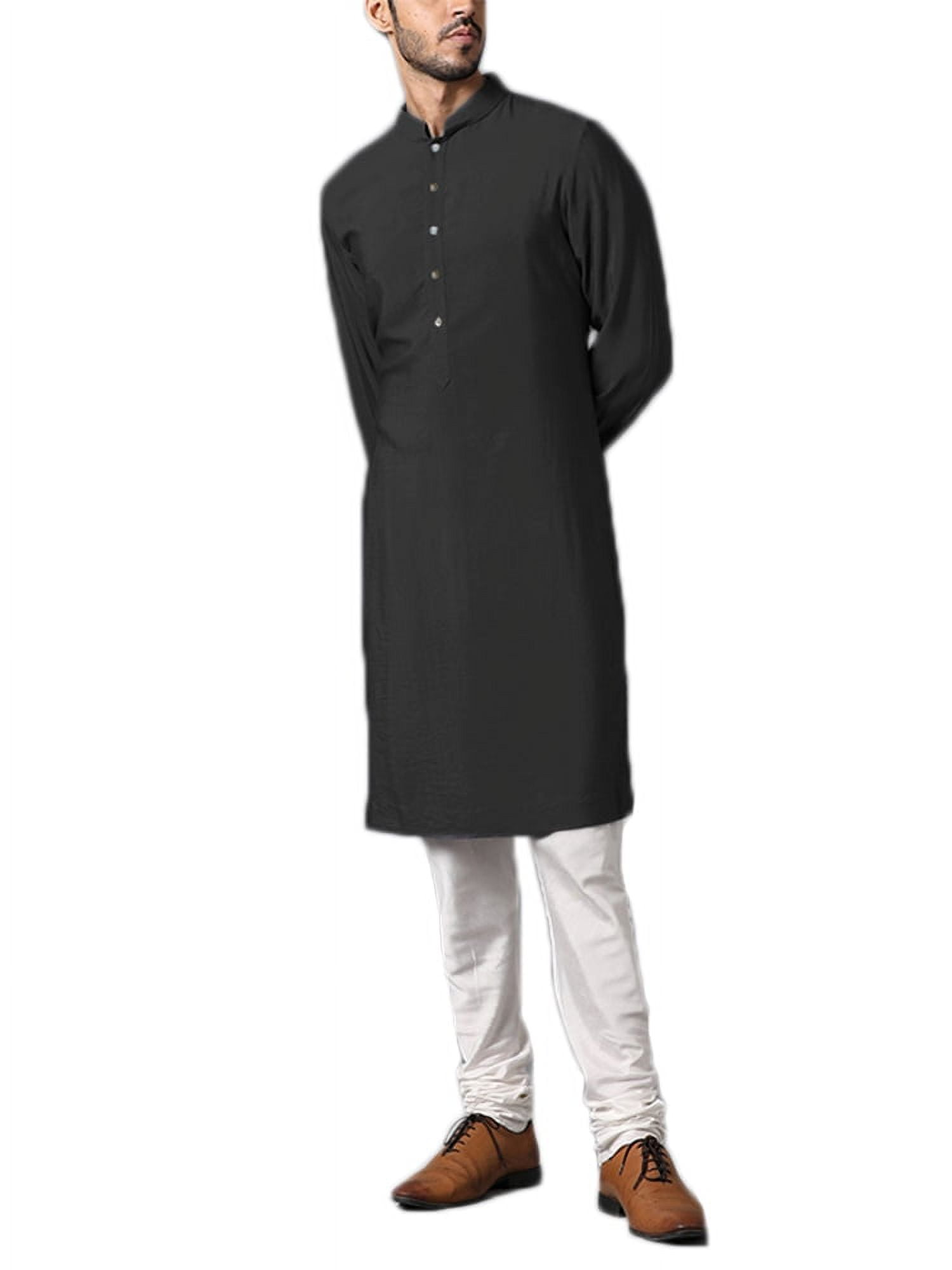 INCERUN Men's Muslim Tops Robes Long Sleeve Kaftan Top Button Down Robe ...