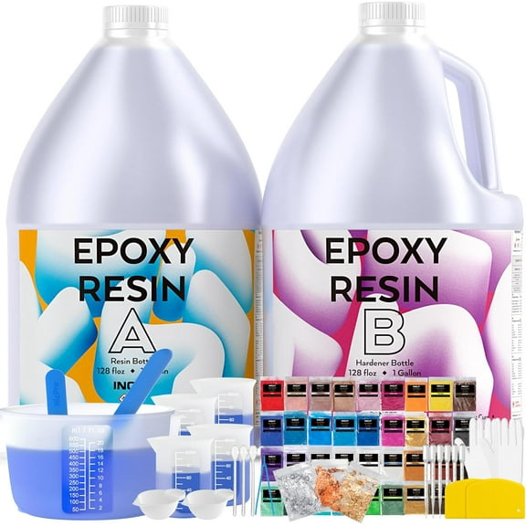 Fast Set Epoxy Resin for Tumblers - 1 Gallon, 2 Part Epoxy 1:1 Casting ...