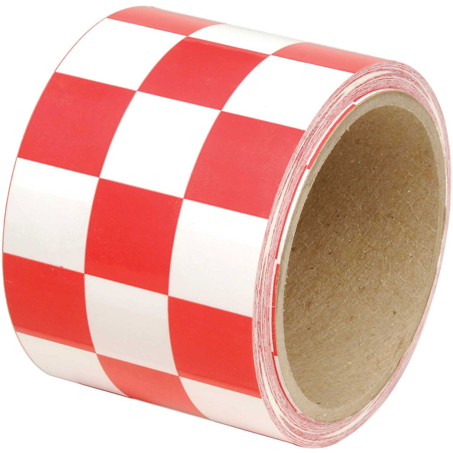 INCOM Checkerboard Hazard Tape, 3"W x 54'L, Red/White, 1 Roll - Walmart.com