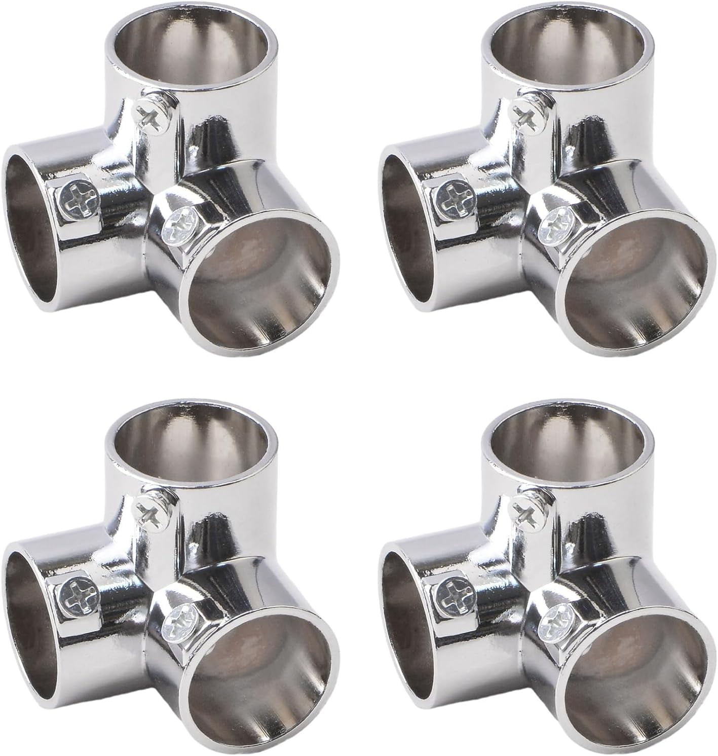 INCREWAY 4Pcs 1 inch OD Cross Pipe Clamps, 3 Way Structural Joint Tube ...