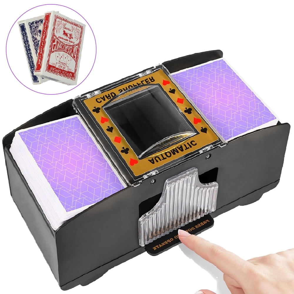 INCTUO 1-2 Decks Automatic Card Shuffler with Battery-Operated Electric ...