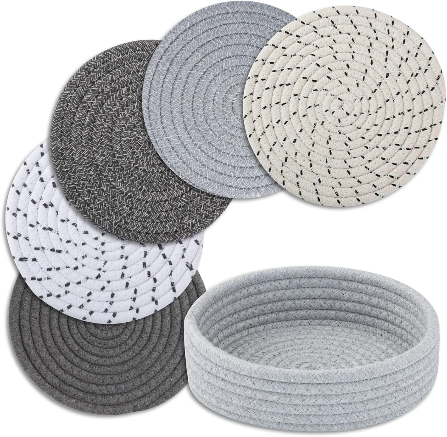 INCTUO Trivets for Hot Dishes, Pots and Pans, Hot Pads with Storage ...