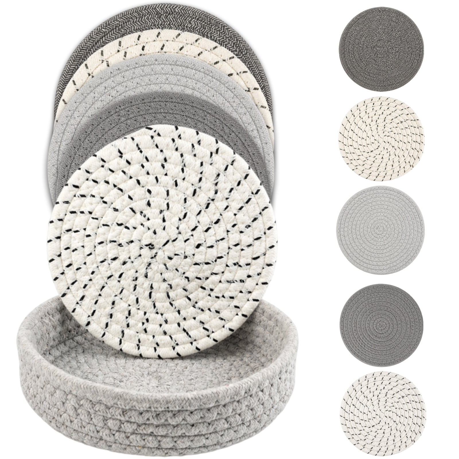 INCTUO Trivets for Hot Dishes, Pots & Pans, 7" Diameter, Set of 5 ...