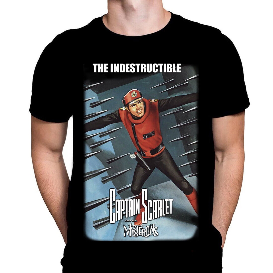 INDESTRUCTIBLE CAPT SCARLET - Movie Poster Art - T-Shirt / 60'S TV SHOW ...