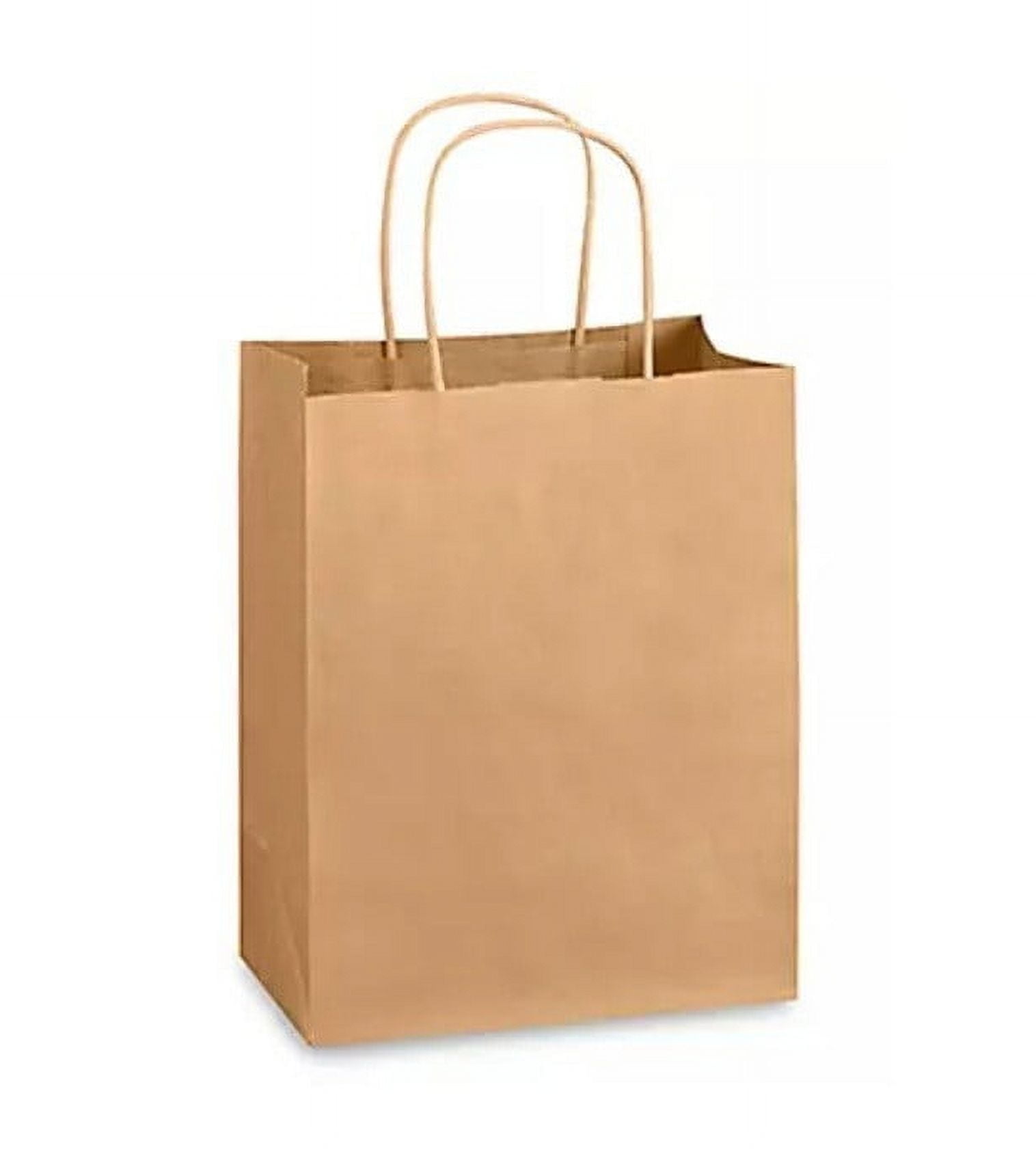 INDIA 10x7x12" Premium Natural Kraft Rope Handle Paper Shopping Bags ...