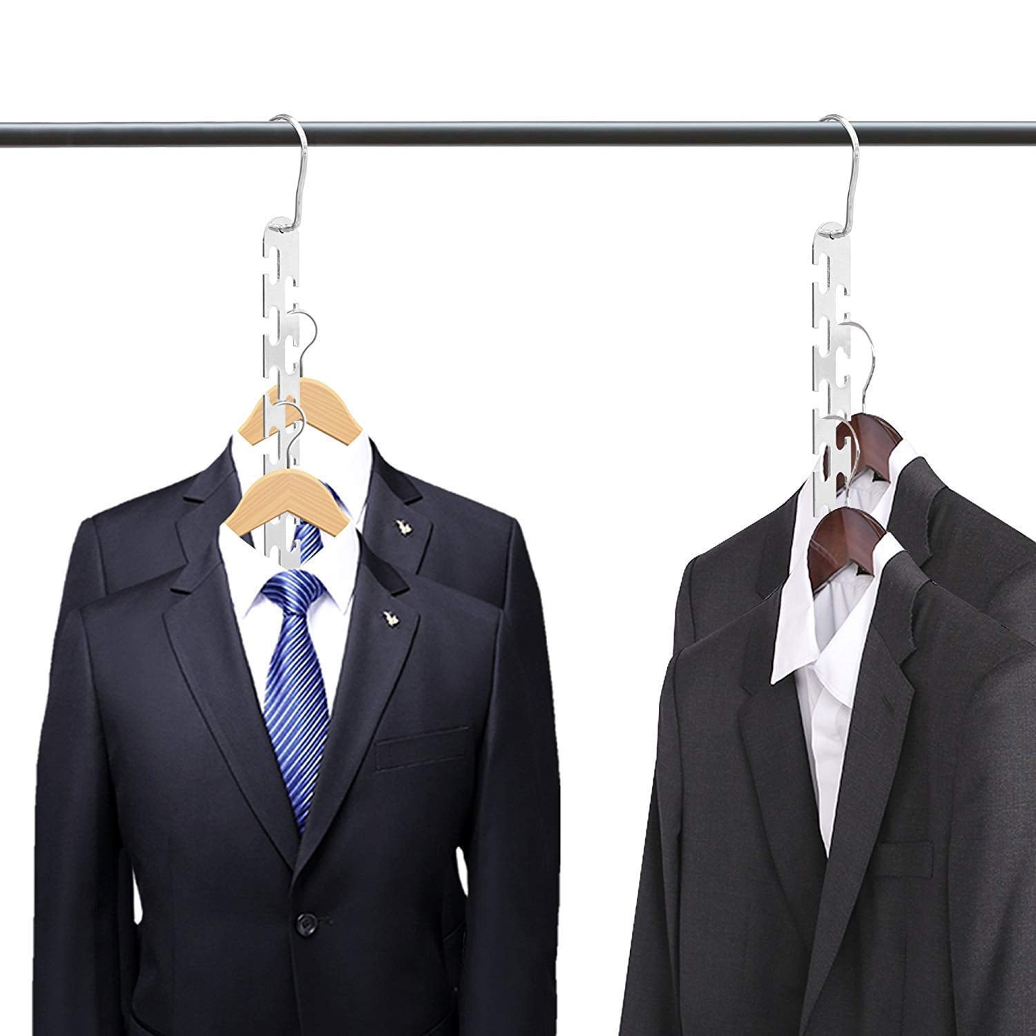 INDIAN DECOR 3131 Double Sides Magic Hanger tal Wardrobe Hangers ...