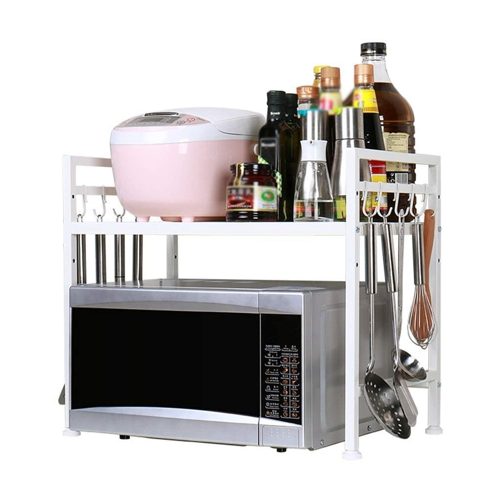 INDIAN DECOR 35520 Kitchen Shelf Black Metal Kitchen Shelf Microwave ...