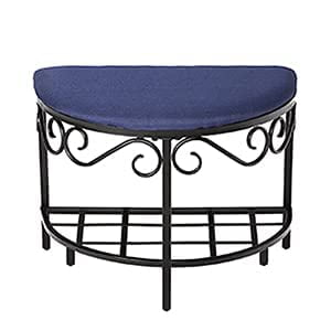 INDIAN DECOR 38064 Semi Circle Shoe Bench Metal Shoe Storage Organizer ...