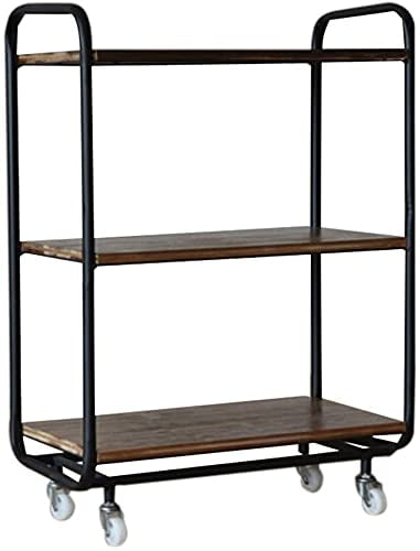 INDIAN DECOR 45694 MDF Wood Serving Trolley Partition Rack with Wheels ...