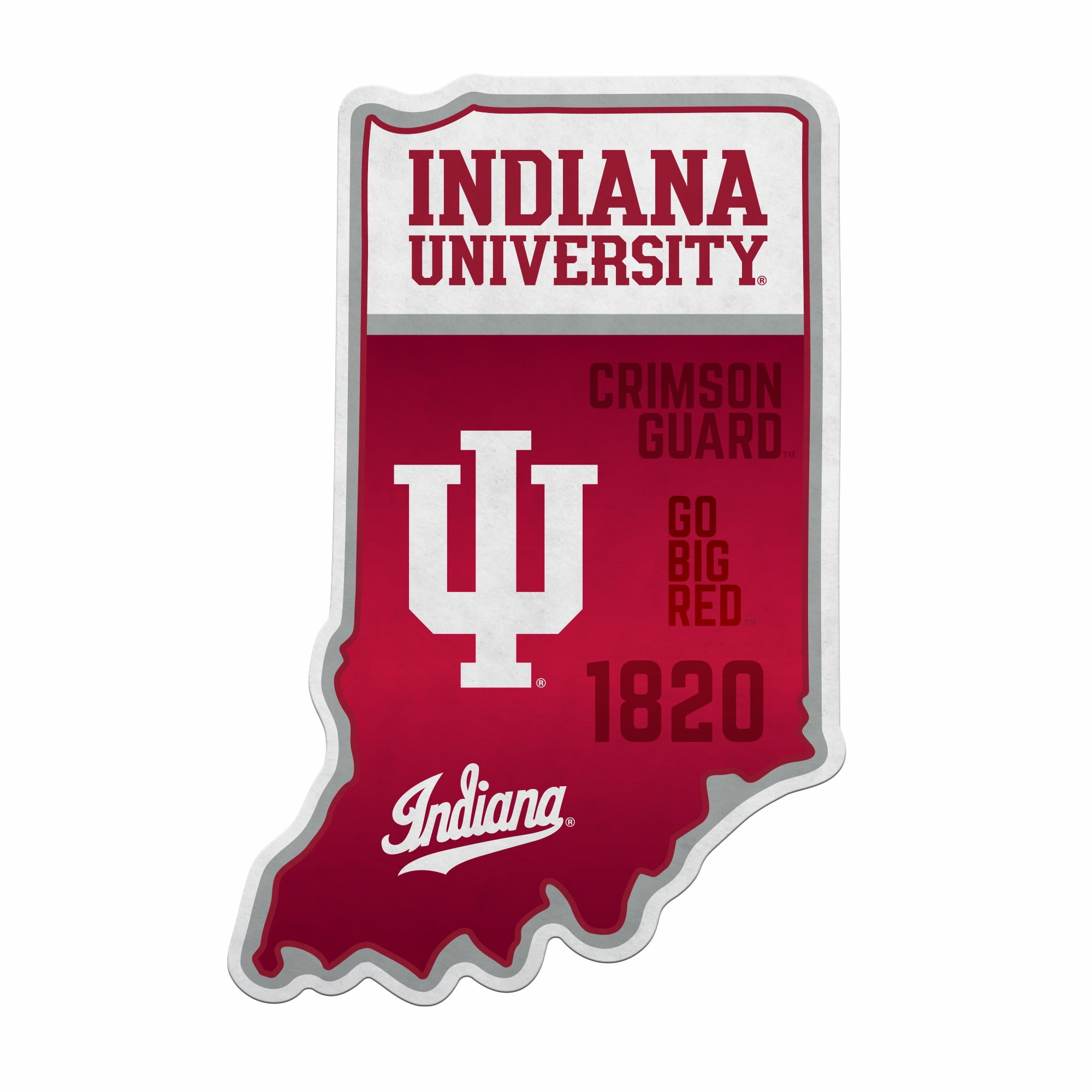 INDIANA UNIVERSITY 18" STATE SHAPE PENNANT - Walmart.com