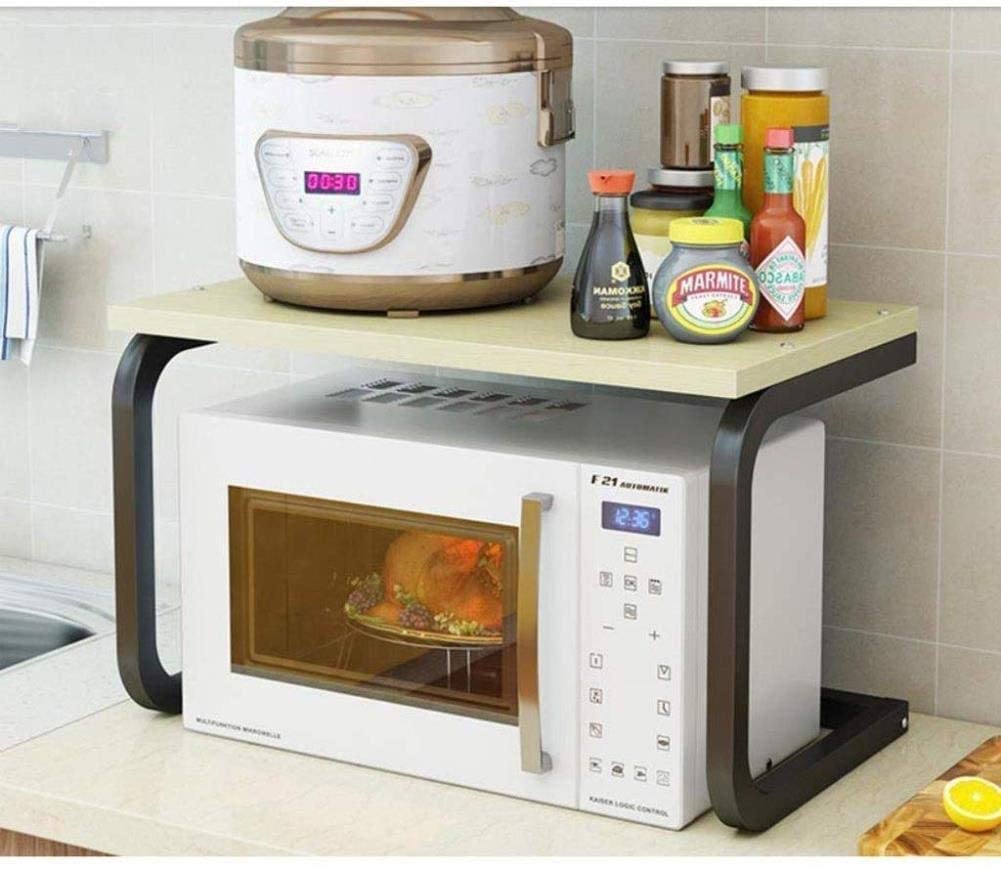 INDIDECOR 71700 Space Saving Storage Microwave Oven ShelfShelves Wood ...