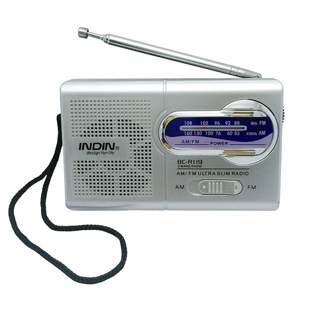 BC-R119 Dual Band Mini Radio Receiver Portable Player Built-in Speaker ...