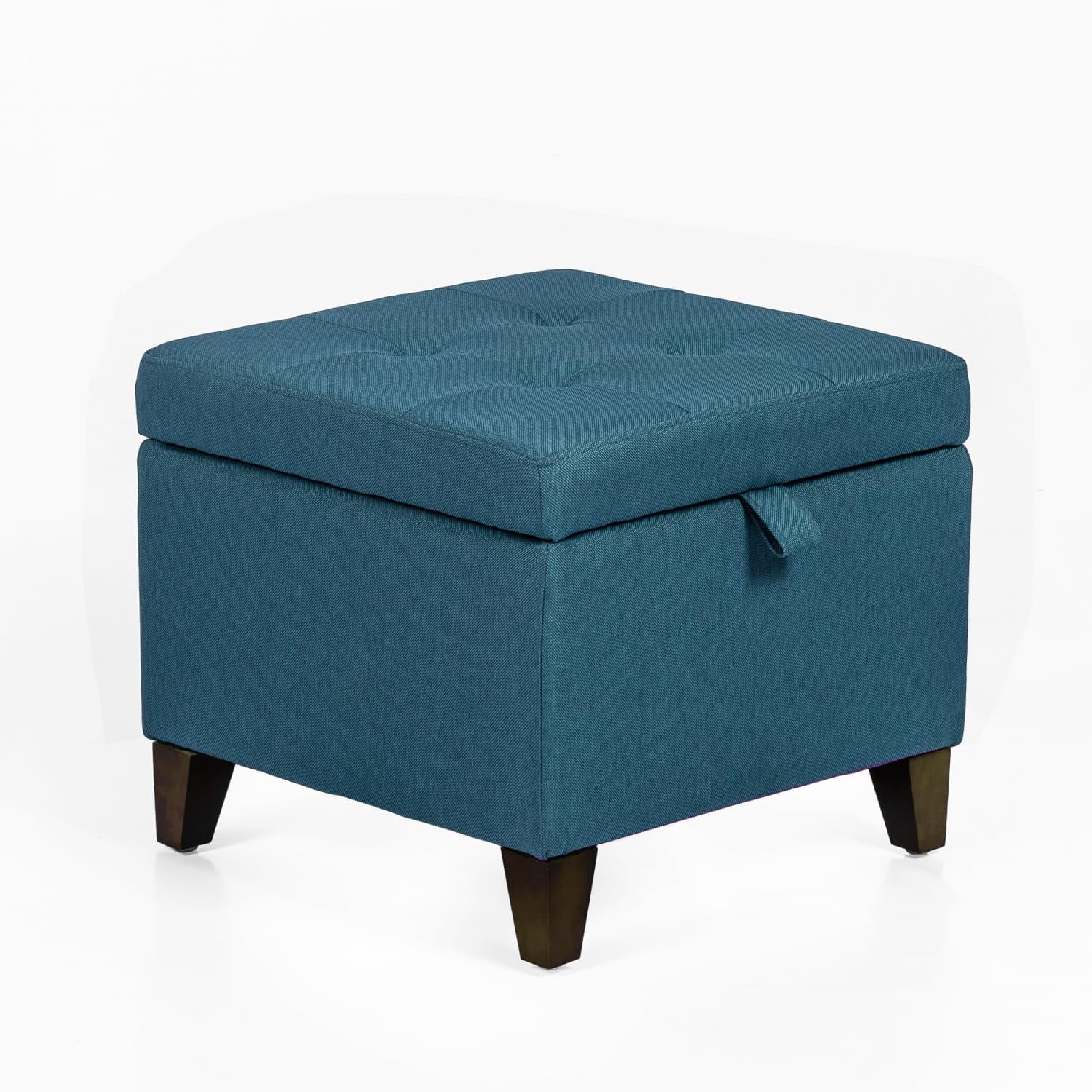 INDSUMOT 17 Inch Square Storage Ottoman,Small Foot Rest Stool for Couch ...